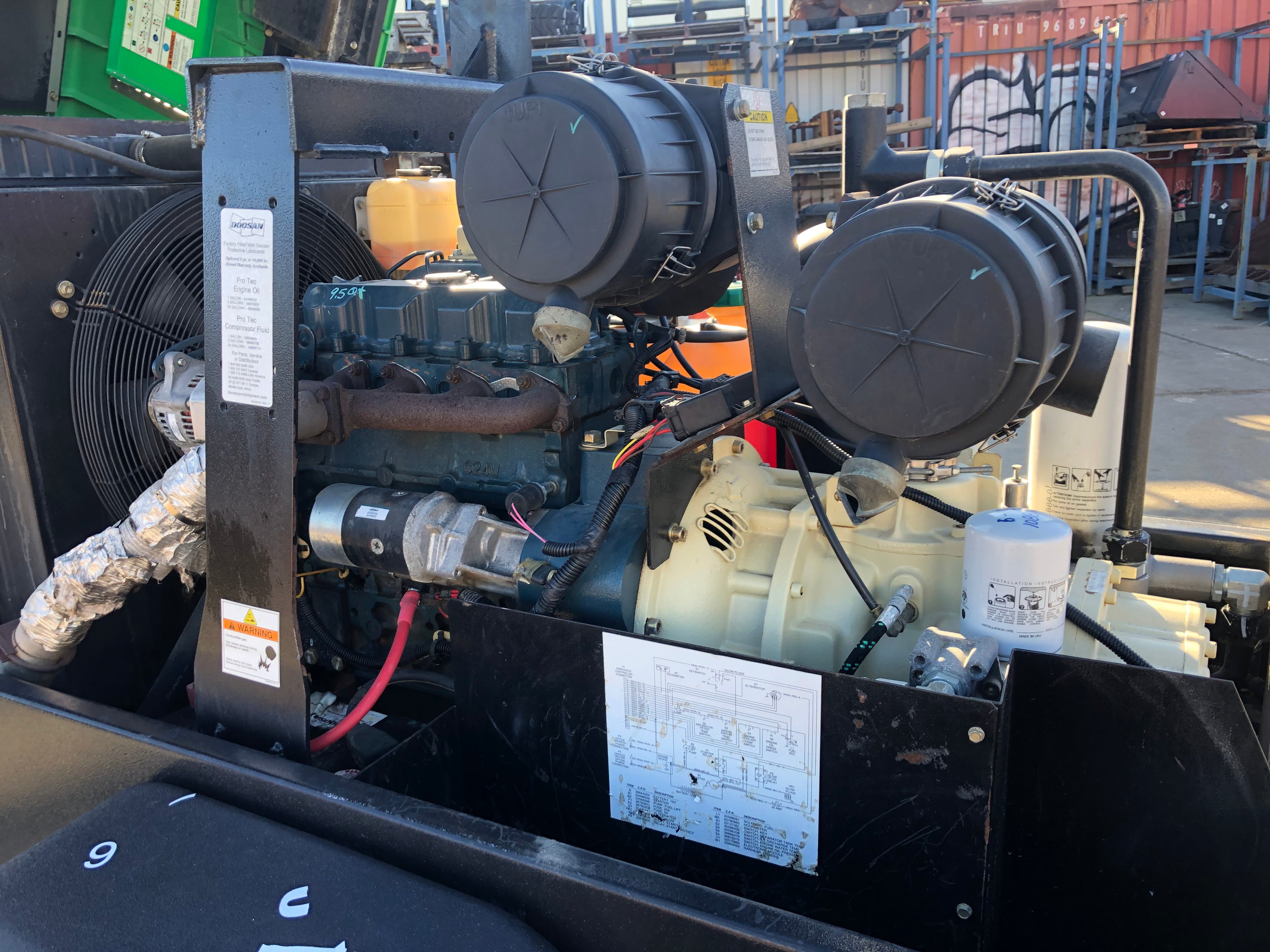 2013 Doosan Infracore C185WKUB-T4I 185 CFM Portable Air Compressor