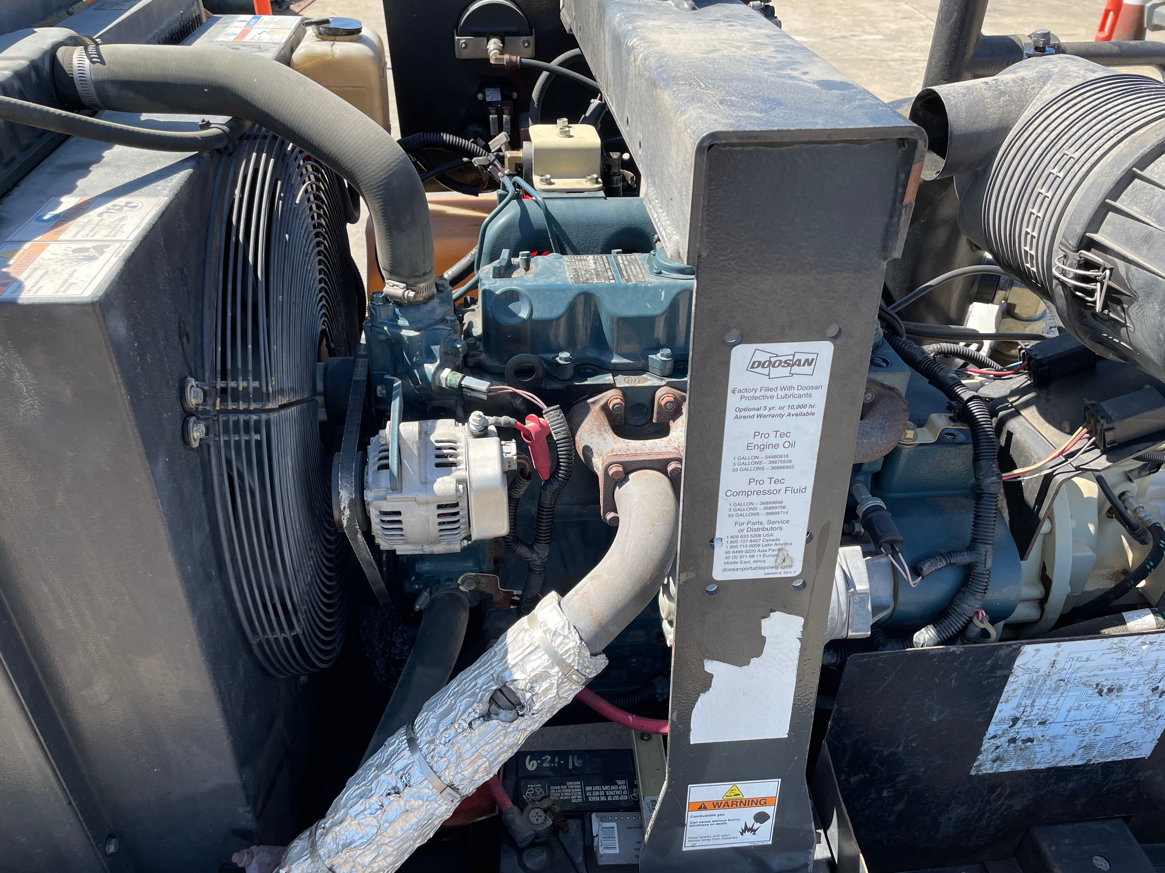 2013 Doosan Infracore C185WKUB-T4I 185 CFM Portable Air Compressor